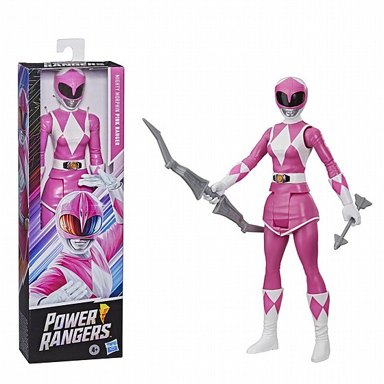 דמות 30 ס''מ Pink Ranger עם אביזר לחימה
