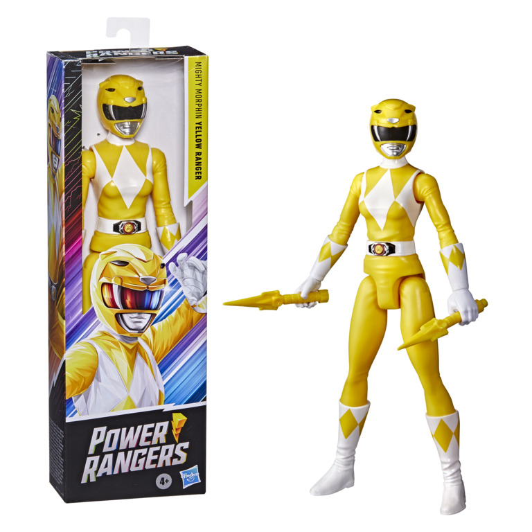 דמות 30 ס''מ Yellow Ranger עם אביזר לחימה - ביני צעצועים