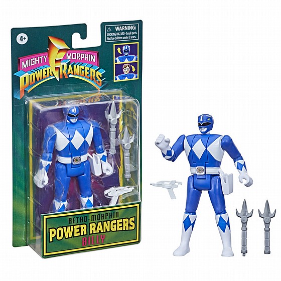 דמות נוסטלגיה Mighty Morphin Billy Blue Ranger - ביני צעצועים